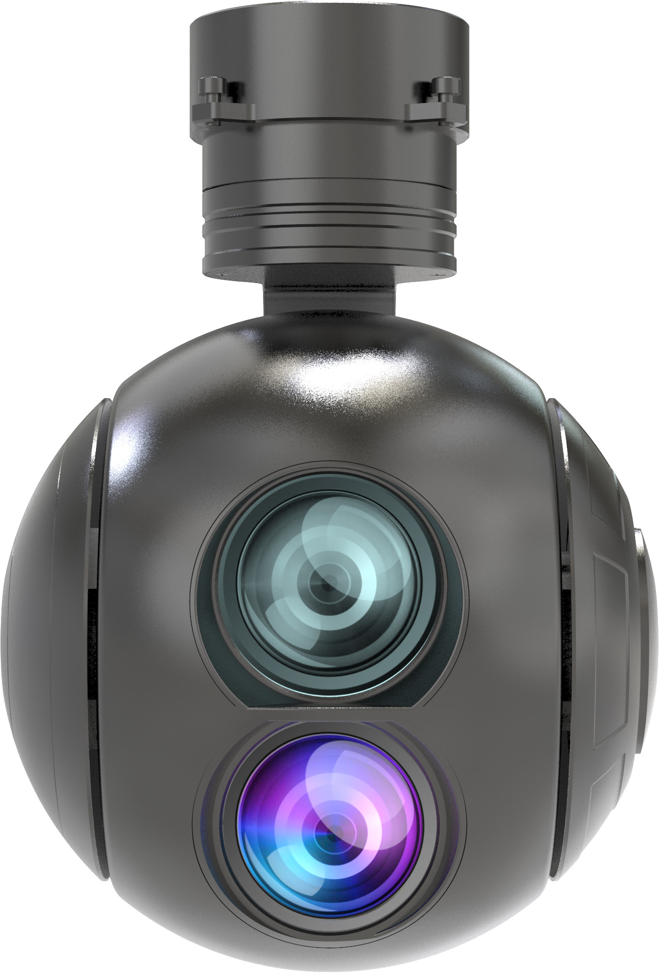 Metal Frame Three Axes Dual Sensors Gimbal with 30X Optical Zoom TV ...