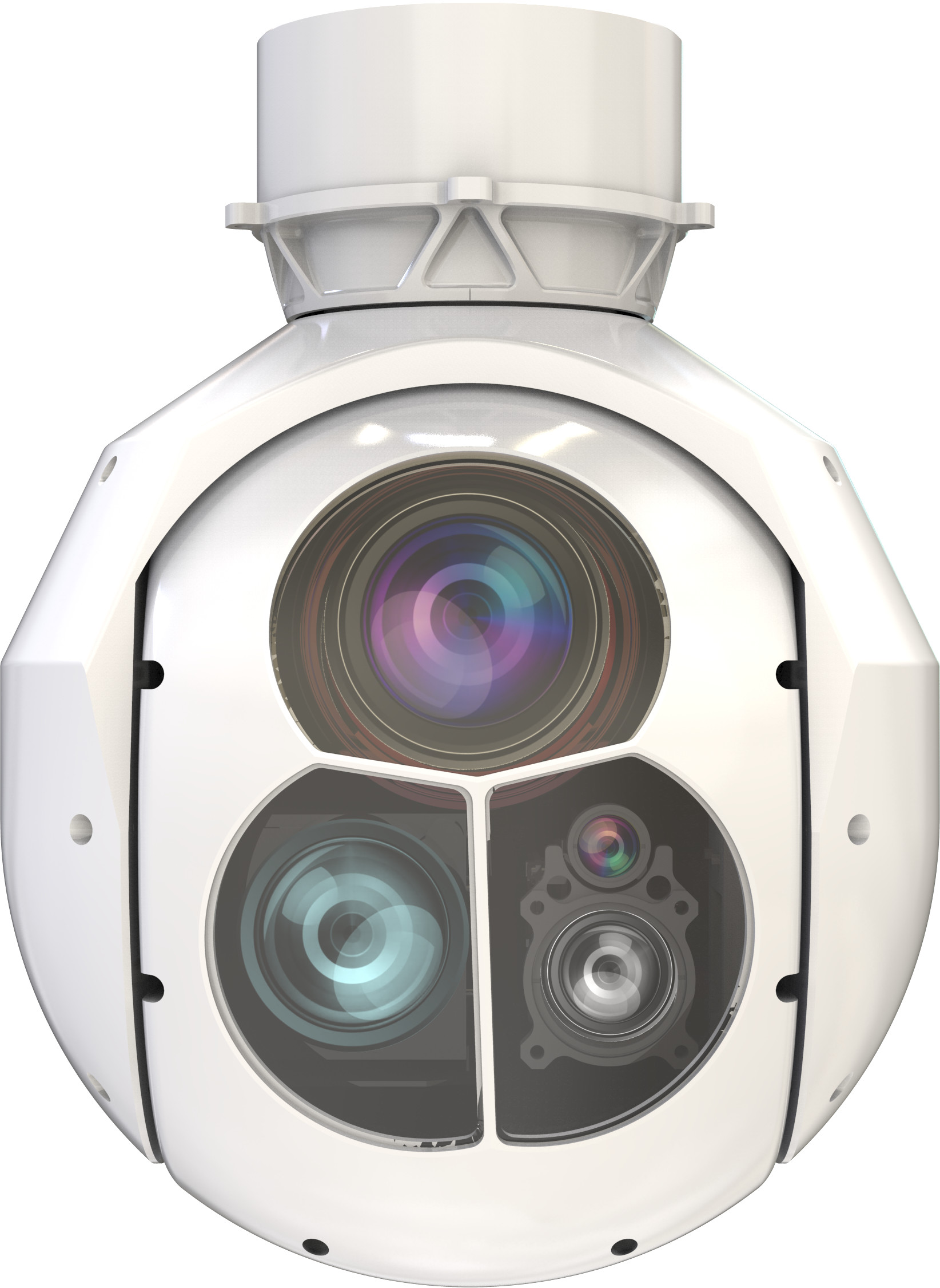 200MM Two Axes 3Sensors Electro Optical Pod For Surveillance And ...