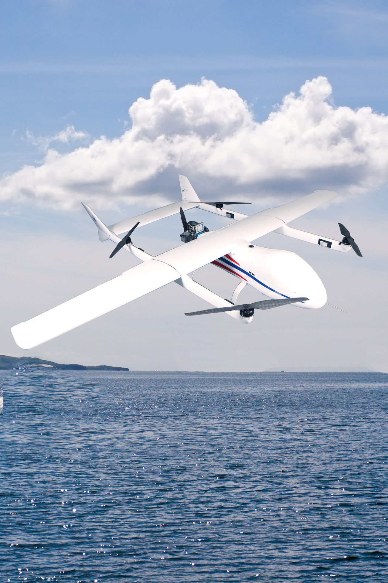 Dual Vertical Tail long range vtol uav Unmanned Aerial Vehicle With ...